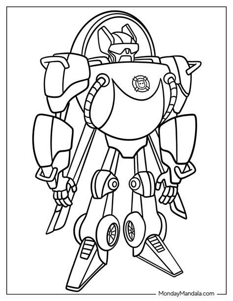 Rescue Bots Heatwave Optimus Blaze Malvorlage Colouring Kolorowanka