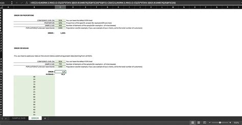 Required Sample Size And Sample Error Of A Survey Calculator Eloquens