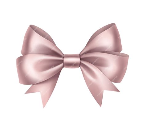 Premium Vector Shiny Light Pink Satin T Bow Isolated