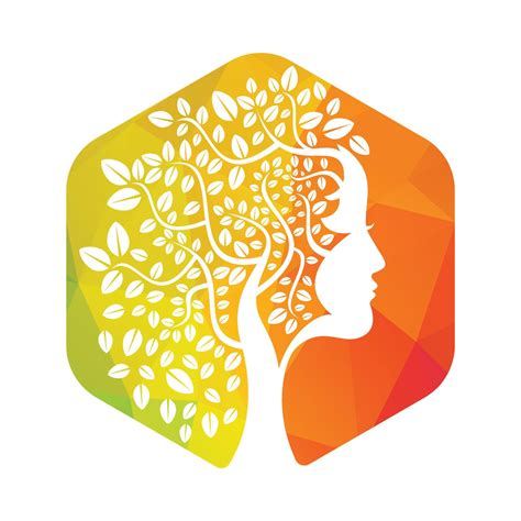 Woman Tree Vector Template Design Woman Face Leaf Vector Design Vector Art At Vecteezy