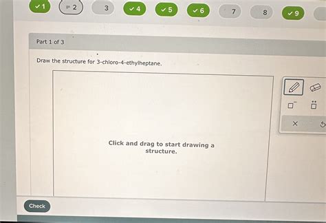 Solved Draw The Structure For 3 Chloro 4 Ethvlhedtane