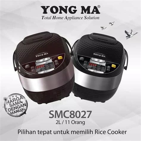 Jual Magic Com Yong Ma Yongma Smc 8027 Smc8027 Stainless Digital Garansi Resmi Indonesia Shopee
