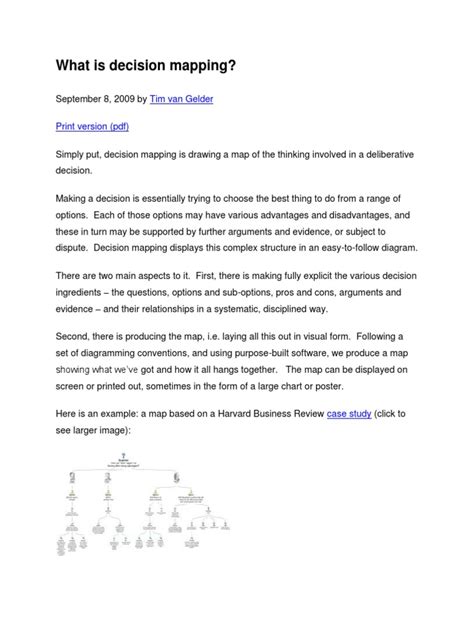 What Is Decision Mapping Pdf Choice Decision Making