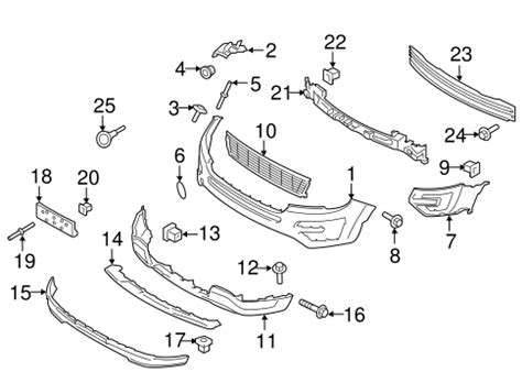 Bumper And Components Front For 2016 Ford Explorer Genuine Oem Ford