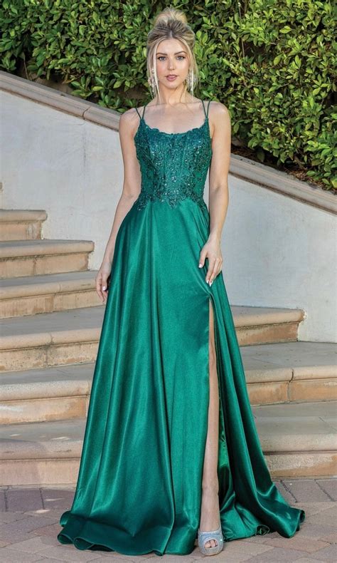 Vestidos De Baile Verde Esmeralda Vestido De Noche De Corte A Color