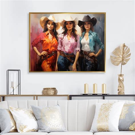 Designart Western Charisma In Pop Art Cowgirl Portrait Ii People