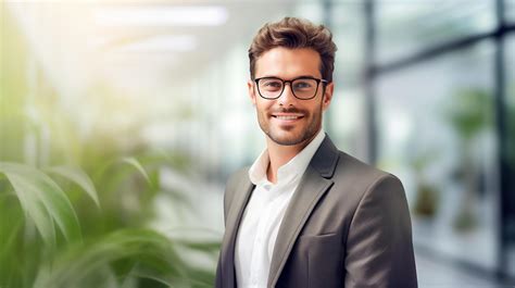 Ai Generated Handsome Businessman Happy And Smiling Young Man In Smart