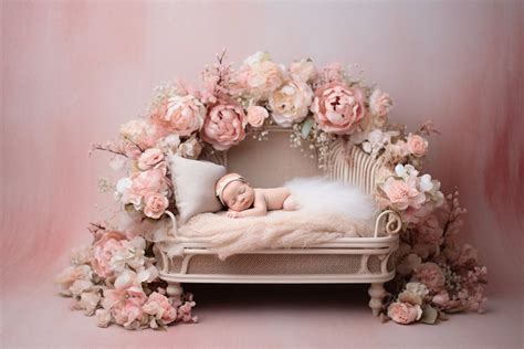 Newborn Digital Backdrop Flower Bowl Background Composite Photoshop