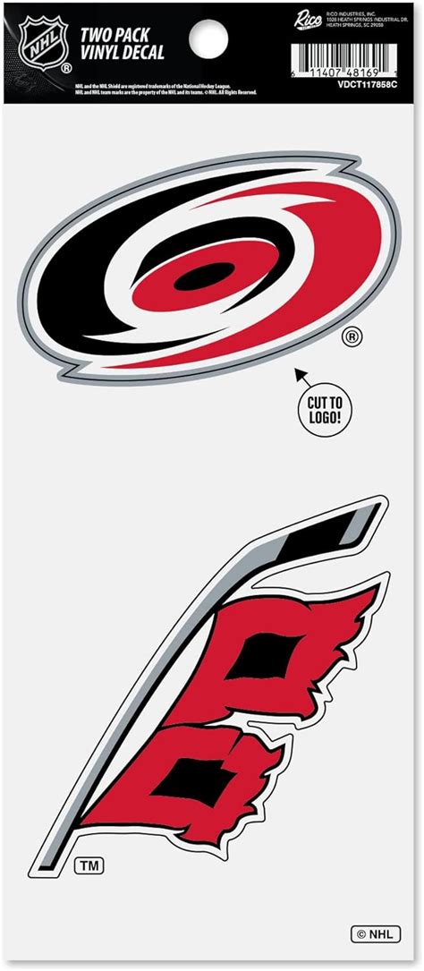 Carolina Hurricanes 4 X 8” Die Cut Double Up Decals