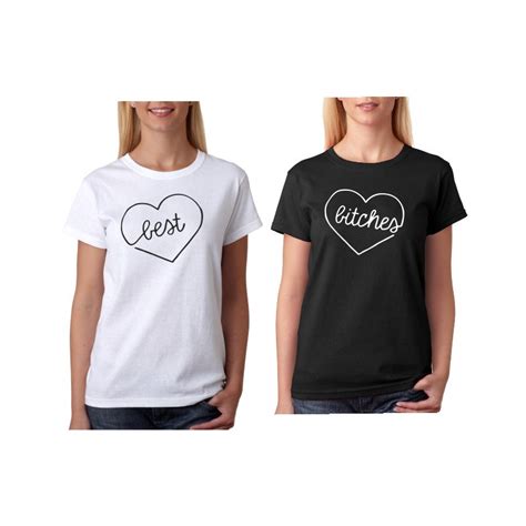 Dámské Tričko Pro Bff Bitches V Srdíčku Dárek Pro Bff