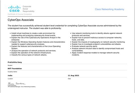 Im Excited To Share That Ive Officially Earned My Cyber Ops Associate