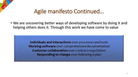 Agile Overview Agile Manifesto Agile Principles And Agile Methodologies Pptx Computer