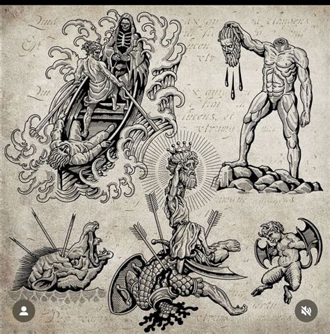 Old Greek Tattoo Traditional Mythology Tattoo Roman Mythology Tattoo