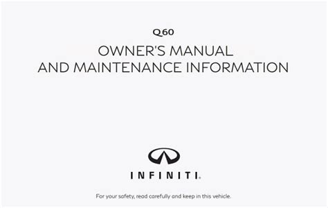 2024 Infiniti Q60 Owners Manual Pdf Manual Directory