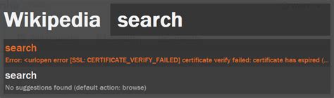 Websuggest Wikipedia Fails Cert Expired · Issue 527 · Keypirinhakeypirinha · Github