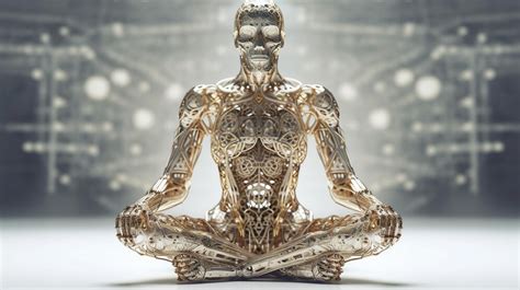 Premium Photo Bionic Human Robot Generative Ai