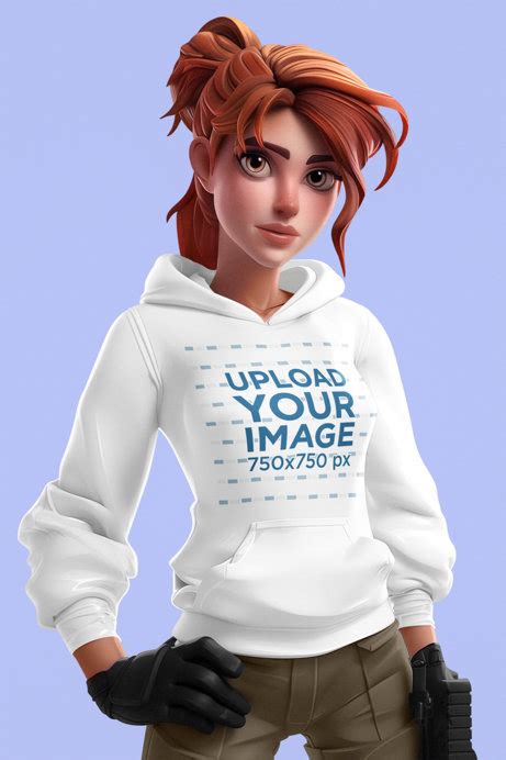 Placeit Ai Created Mockup Of A 3d Female Character Inspired By