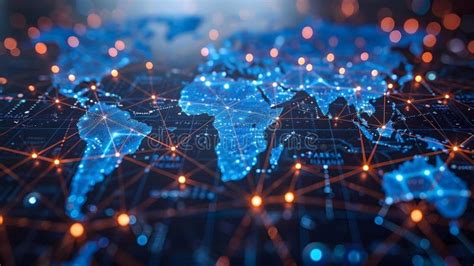 Global Connectivity Network In Digital Age Concept Technology Internet Infrastructure Stock