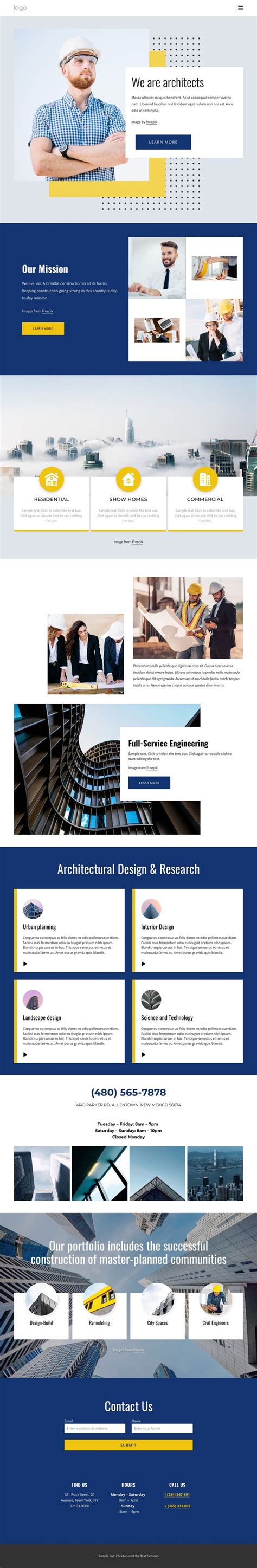 Architectural Projects Html Template By Nicepage