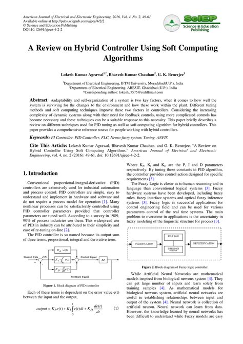 Pdf Review On Hybrid Controller Using Soft Computing Algorithms