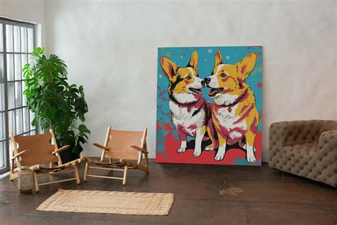 Corgi Pop Art Printable Instant Download Printable Corgi Art Corgi Lover Art Etsy