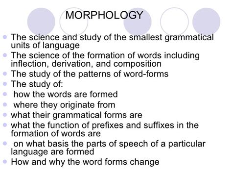Morphology Definition