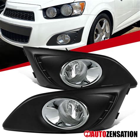 Fit 2012 2016 Chevy Sonic Fog Lights Driving Bumper Lamps W Bezel Left
