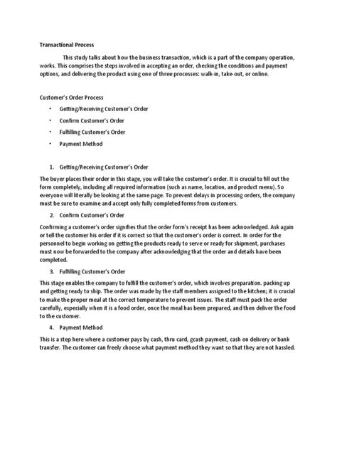Transactional Process Pdf