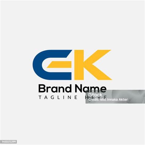 Abstrak Huruf Gk Desain Logo Tanda Huruf Awal Modern Ilustrasi Stok