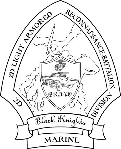 2nd Lar Svg Patch Vector Black Knight Light Armored Reconnaissance