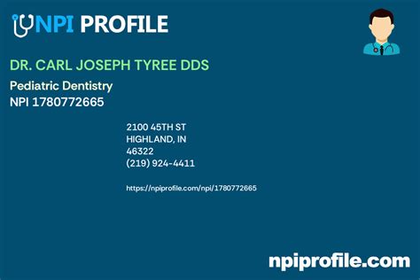 Dr Carl Joseph Tyree Dds Npi 1780772665 Dentist In Highland In