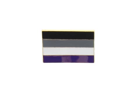 Asexual Pride Flag Metal Pin Badge