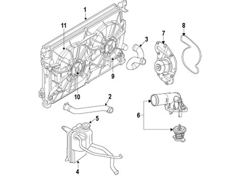 Cooling System Radiator Water Pump Cooling Fan 2021 Dodge Challenger