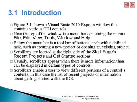 Introduction To Visual Basic Programming Visual Basic 2010