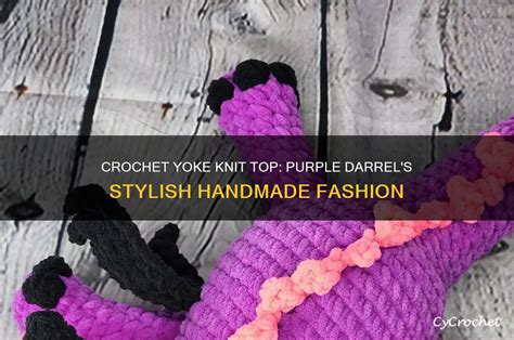 Crochet Yoke Knit Top Purple Darrels Stylish Handmade Fashion Cycrochet
