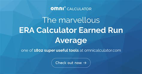Era Calculator Earned Run Average