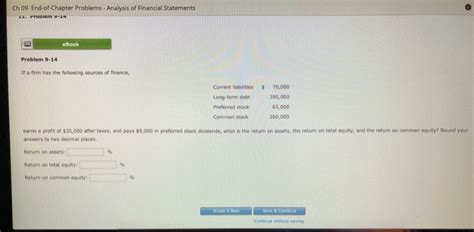 Solved Ch 09 End Of Chapter Problems Analysis Of Financial