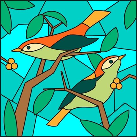 Premium Vector Flat Design Stained Glass Background