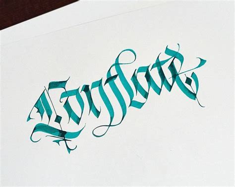 Calligraphy Letter Art Piece