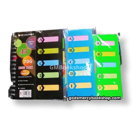 A5 Notebook With Separators Gods Mercy Bookshop And Stationers