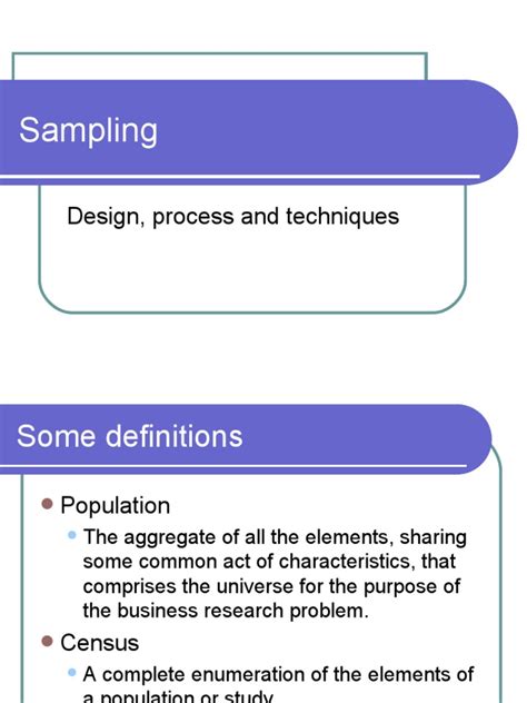 Sampling Design Process And Techniques Pdf Sampling Statistics Stratified Sampling