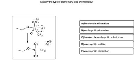 solved classify the type of elementary step shown below