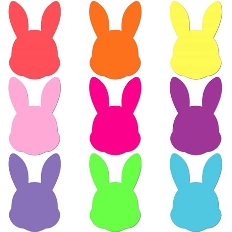 Geyee 108 Pcs Easter Bunny Paper Cutouts Classroom Small