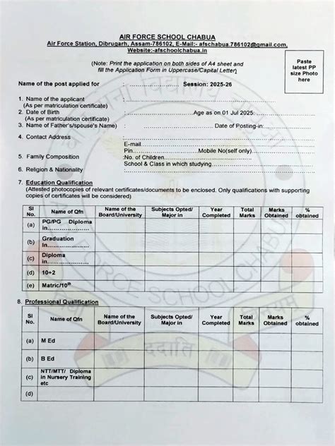 Teachers Application Form Pdf Qualifications Educational Stages