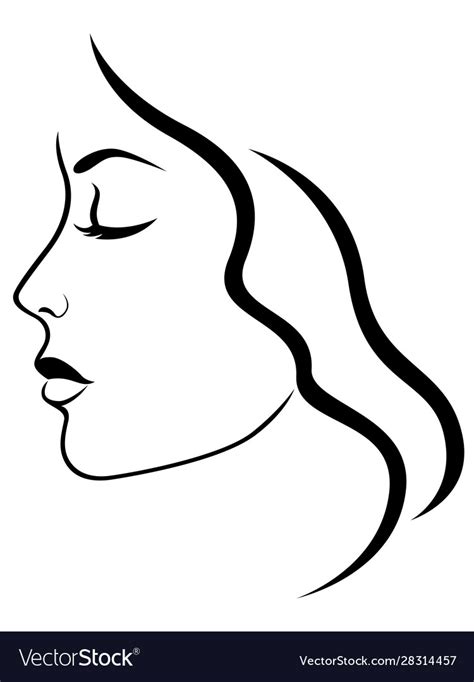 Abstract Face Beautiful Girl Royalty Free Vector Image