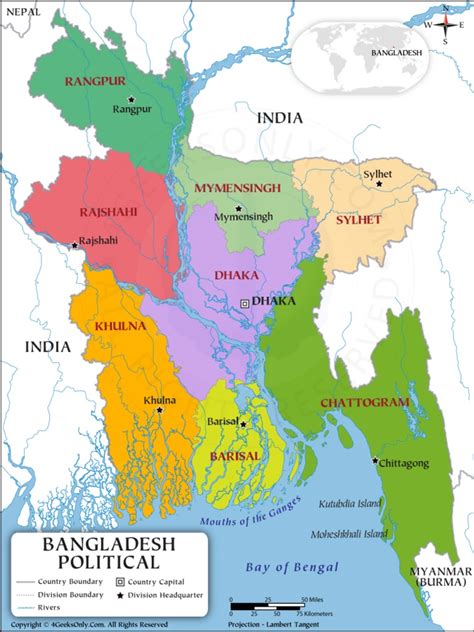 Bangladesh Political Map Pdf