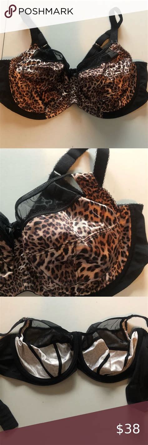Underwire Black And Animal Print Bra Size 42dd