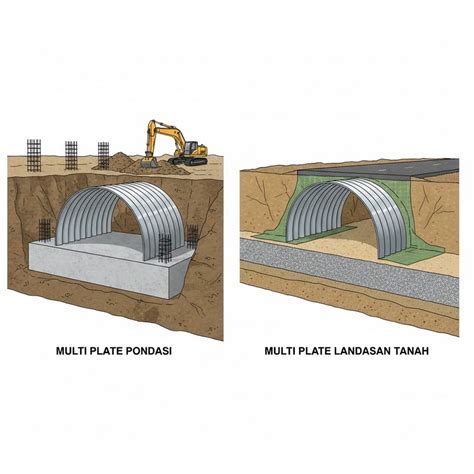 Perbedaan Multi Plate Pondasi Dan Multi Plate Landasan Tanah