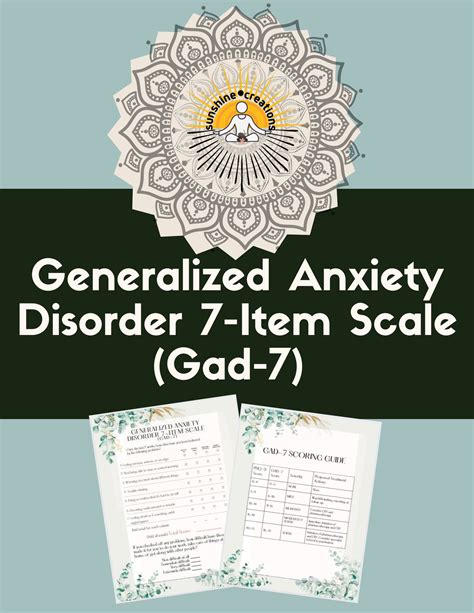 Gad 7 Assessment And Screener Printable Assessment Patient Health