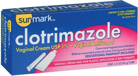 Sunmark Clotrimazole Vaginal Antifungal Cream 1 5 Oz